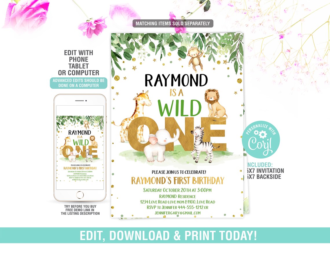 Safari Thank You Tags Safari Favor Tags Safari 1st - Etsy