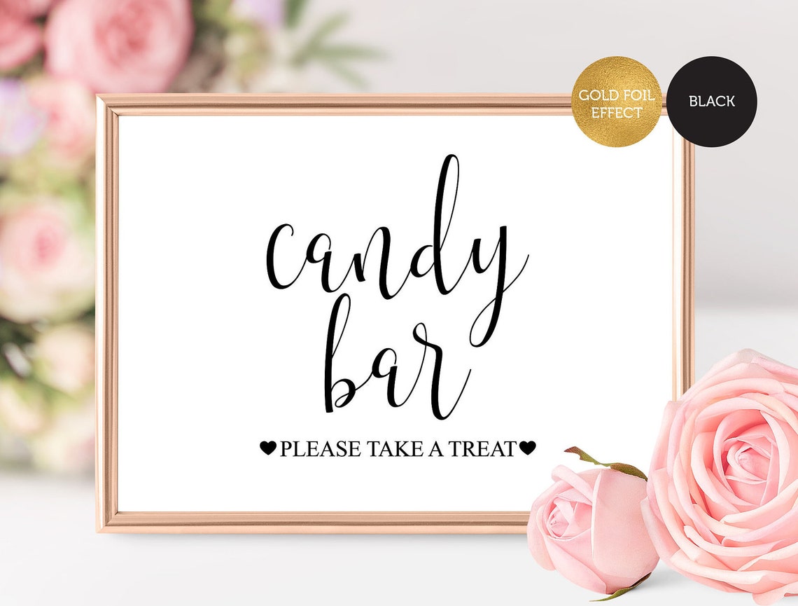 Candy Bar Sign Printable Sign Wedding Signcandy Bar - Etsy