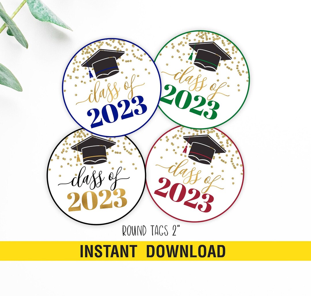 Graduation Gift Tags, 2023 Graduation Tags, Graduation Class of 2023 ...