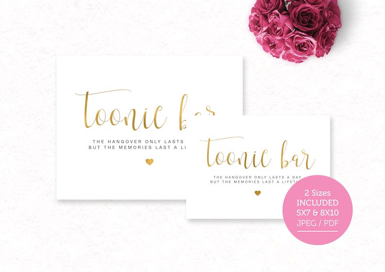 Toonie Bar Sign, Toonie Bar Printable Wedding Sign, Wedding Sign,fruits ...