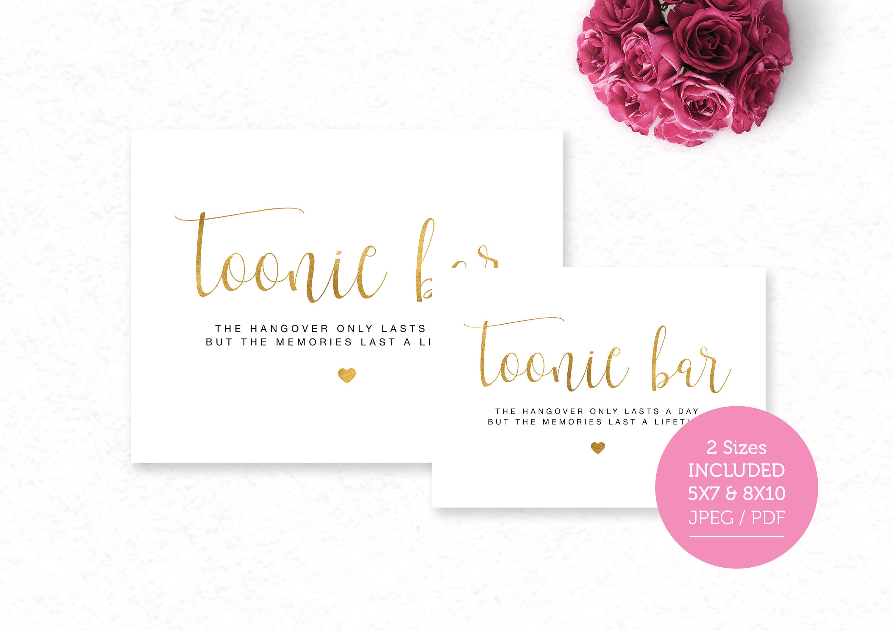 Toonie Bar Sign Toonie Bar Printable Wedding Sign Wedding - Etsy