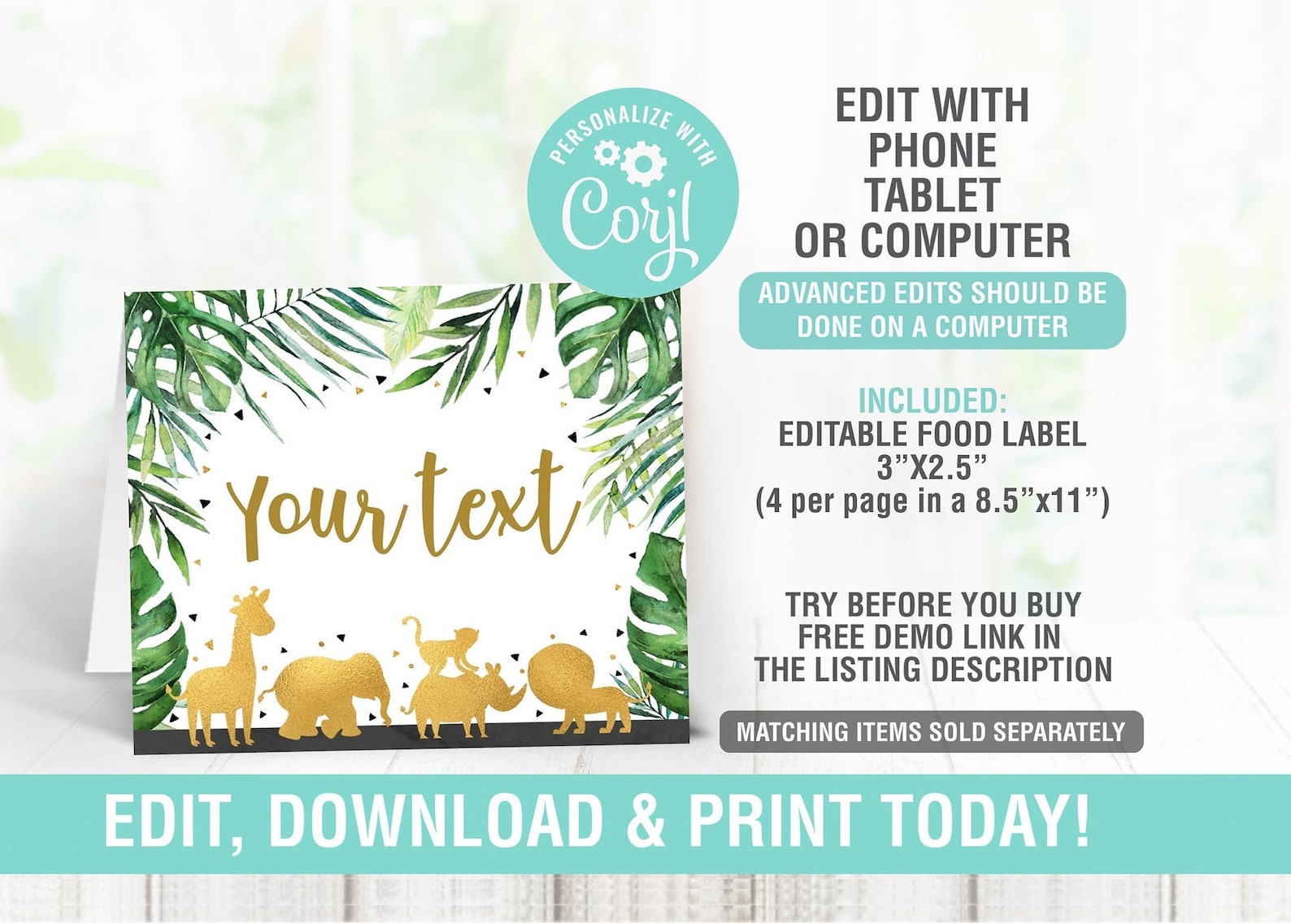 Safari Welcome Sign Jungle Welcome Sign Safari Birthday - Etsy