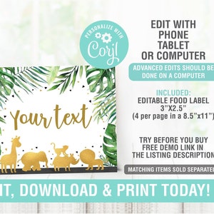 Safari Welcome Sign, Jungle Welcome Sign, Safari Birthday Sign,animal ...