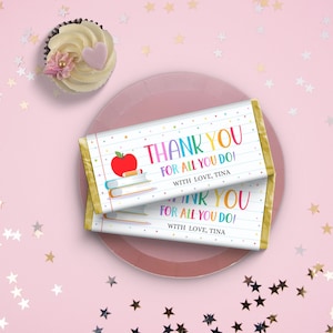 Teacher Appreciation Chocolate Bar Wrapper Editable, Appreciation Week ...