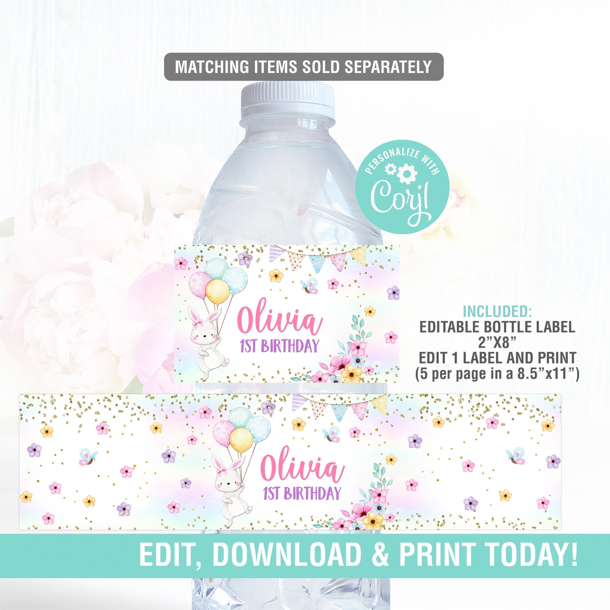 Bunny Buffet Cardbunny Food Label Bunny Pace Card Birthday - Etsy