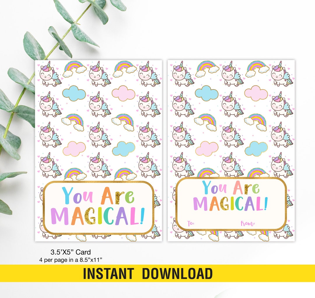 Valentine Cookie Card Printable 3.5”x5” Printable Cookie Card, You Are ...