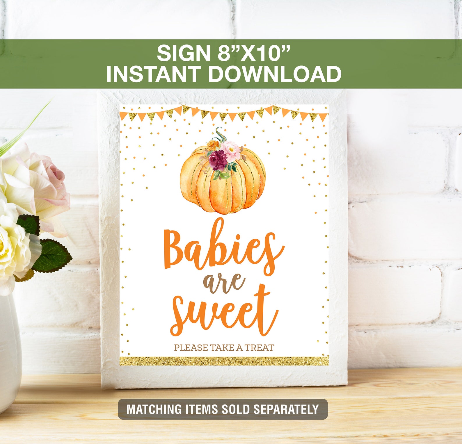 Decorate A Pumpkin Sign Printable Pumpkin First Birthday | Etsy