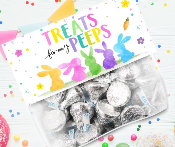 Easter Treat for My Peeps Treat Bag Toppers PRINTABLE Easter - Etsy