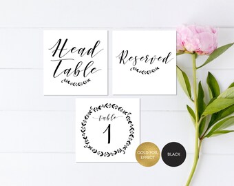 Foldable Printable Table Numbers - Etsy