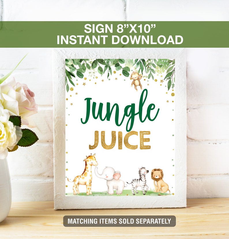 Safari Snacks Sign Printable Wild One Printable Sign Safari - Etsy