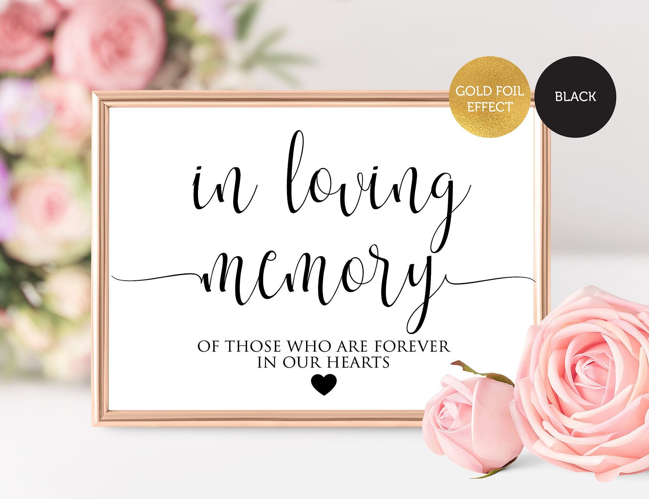 In Loving Memory Signprintable Memory Printablememorial - Etsy