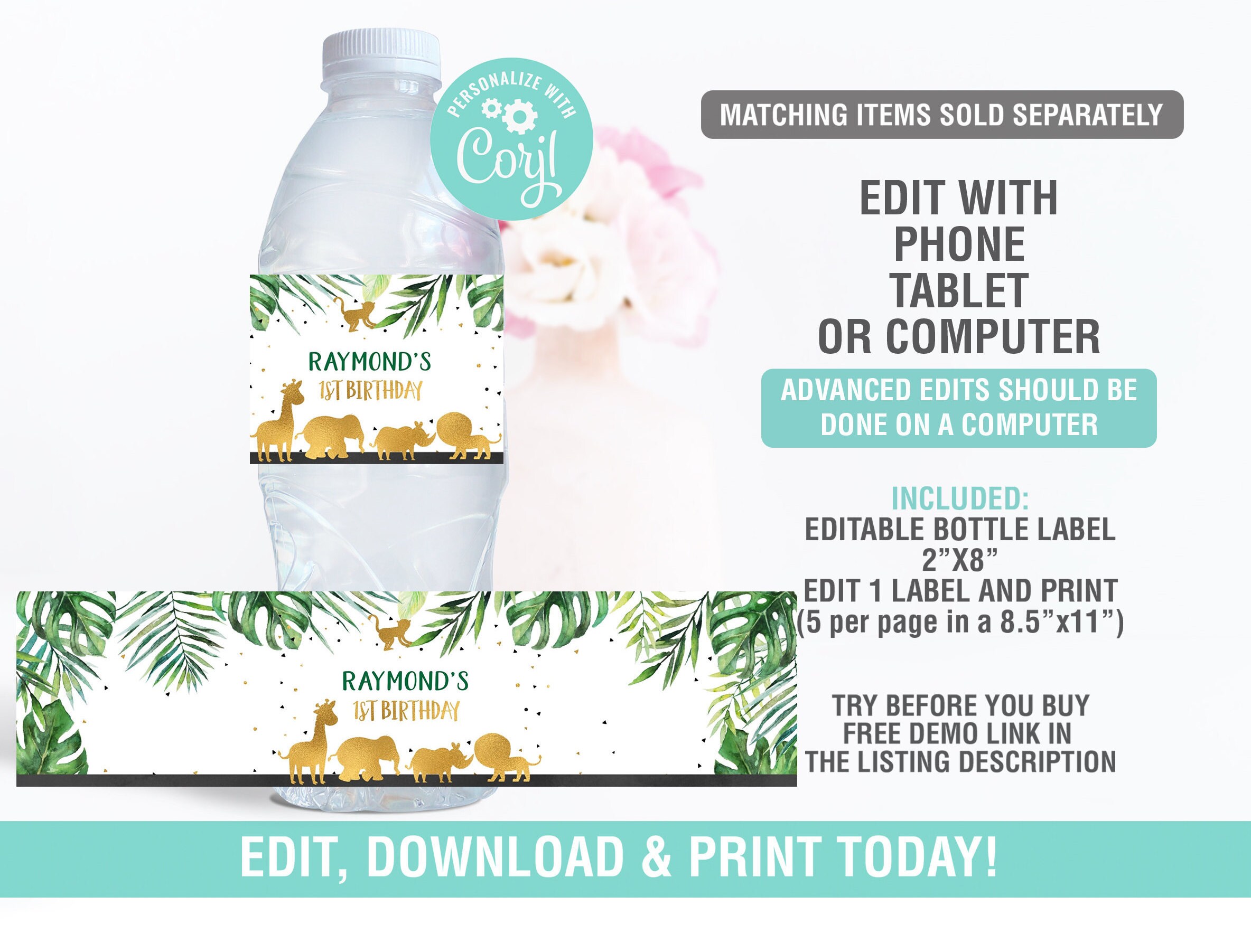 SAFARI Buffet Cards Safari Food Labels Placecards Jungle | Etsy