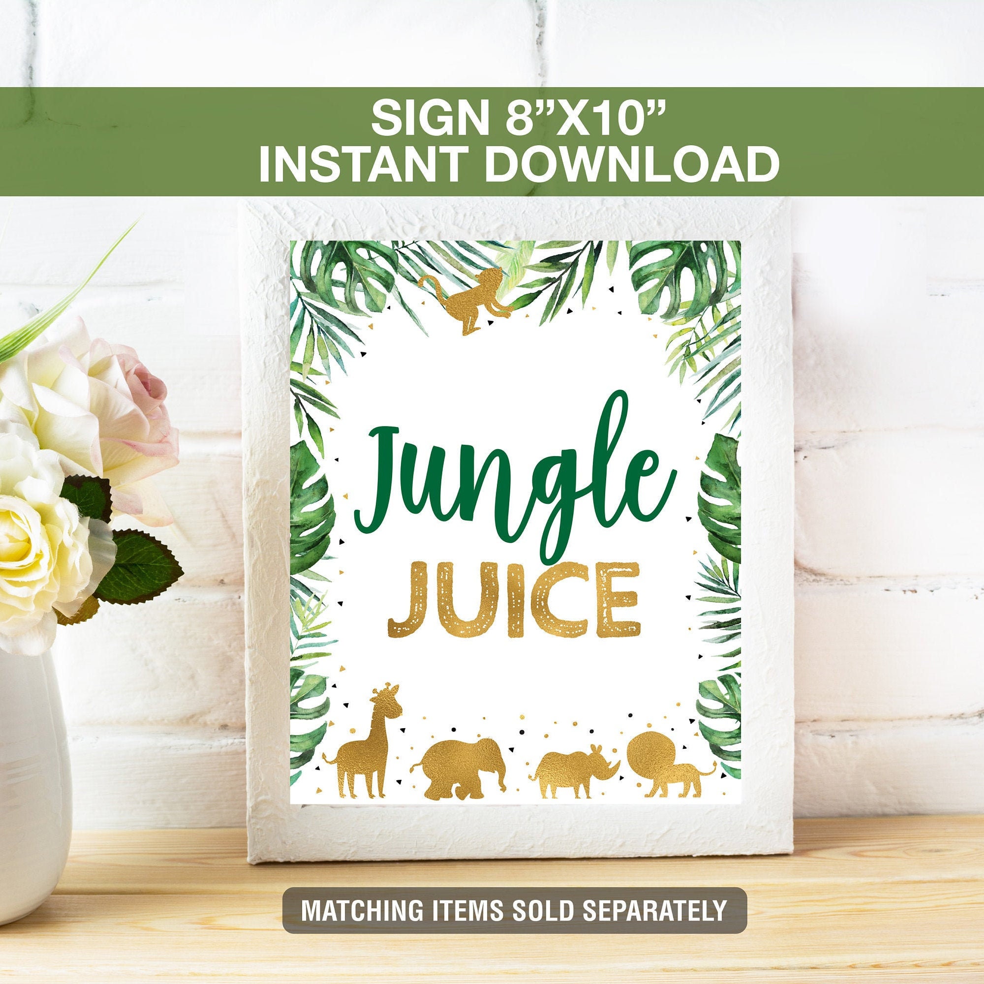 Safari Gifts and Cards Sign Printable, Jungle Wild One Cards and Gifts ...