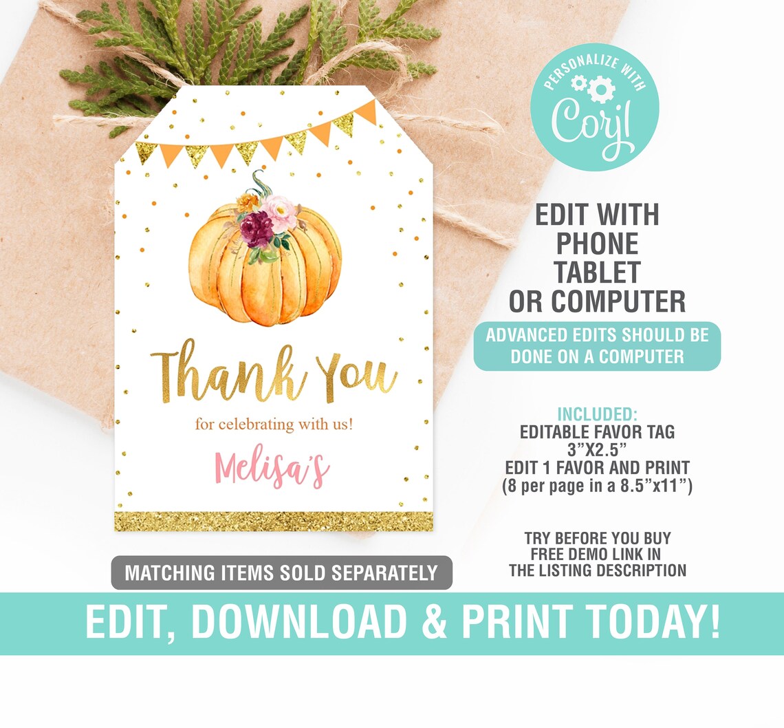 Pumpkin Welcome Sign Editable Our Little Pumpkin First - Etsy