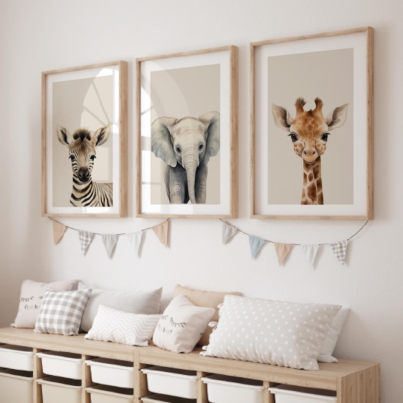 Jungle Animal Art Set - Etsy UK