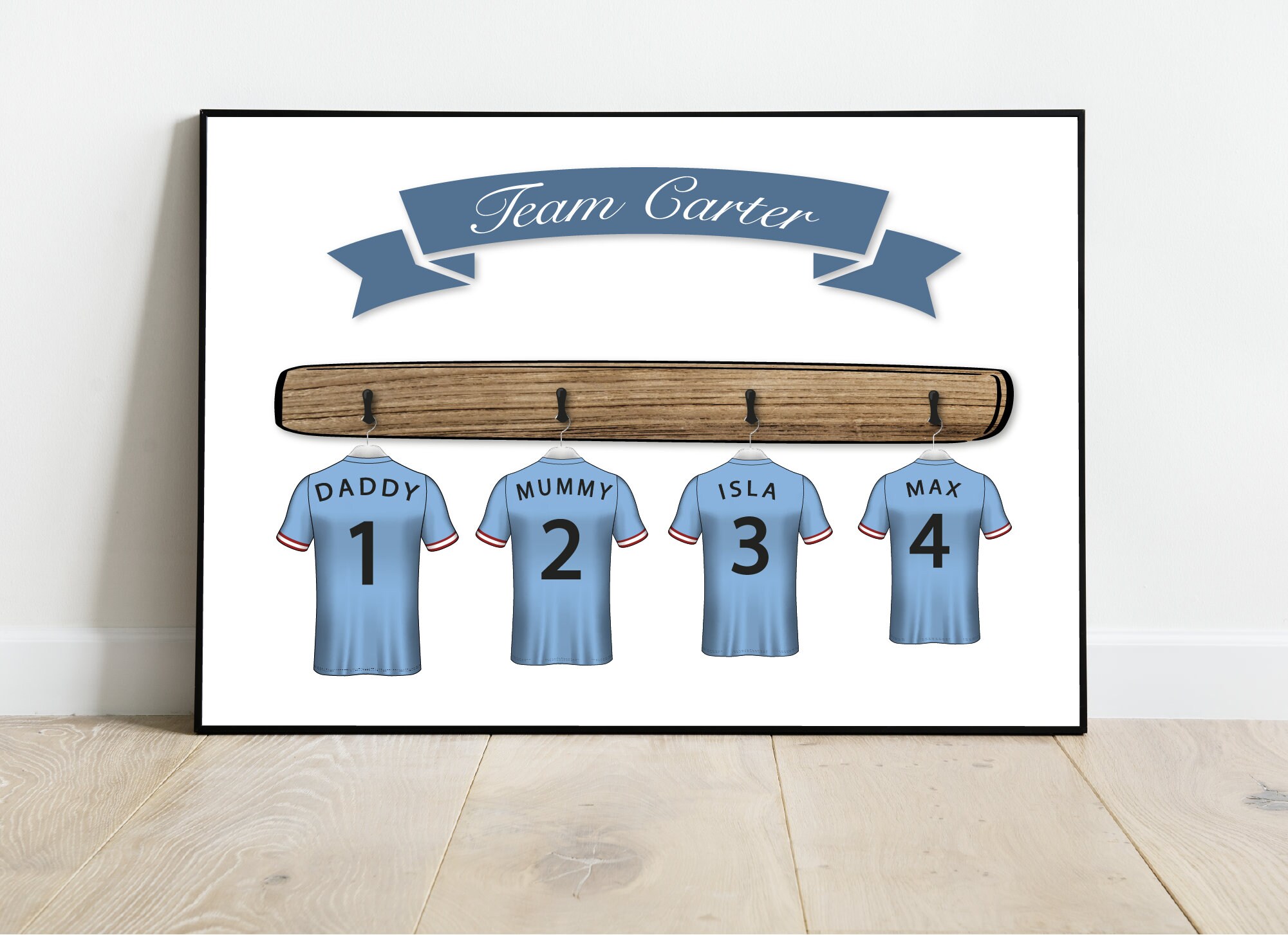 Personalised Family Football Shirt Print Christmas Gift for - Etsy