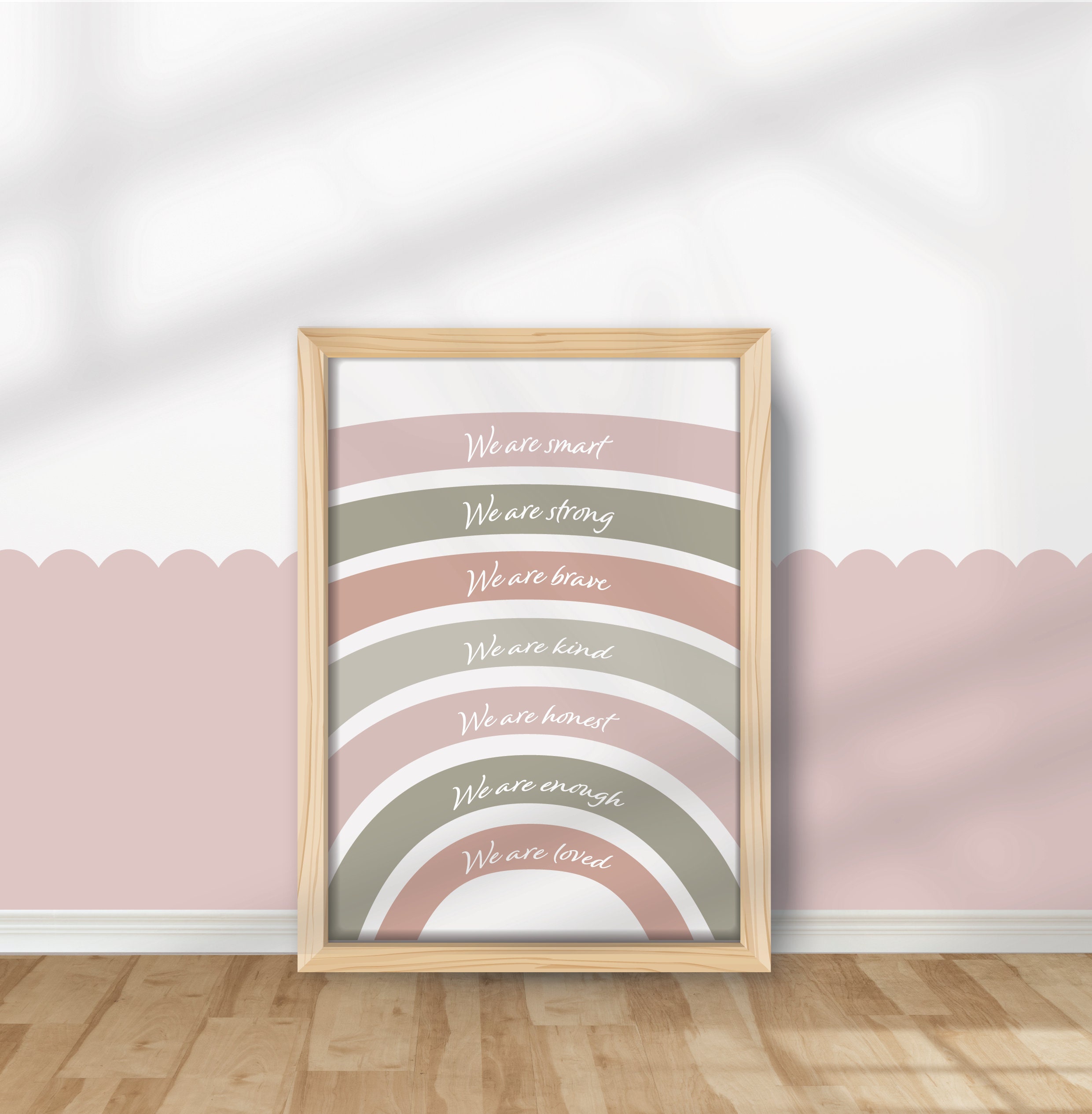 Rainbow Affirmation Print, Nursery Playroom Kids Poster, New Baby Gift ...