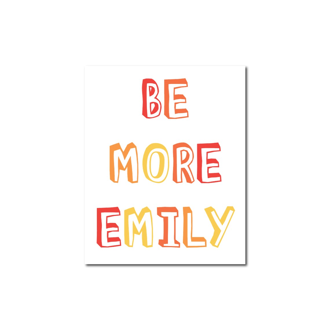 Personalised Be More Name Print Print, Custom Poster, Nursery Prints ...