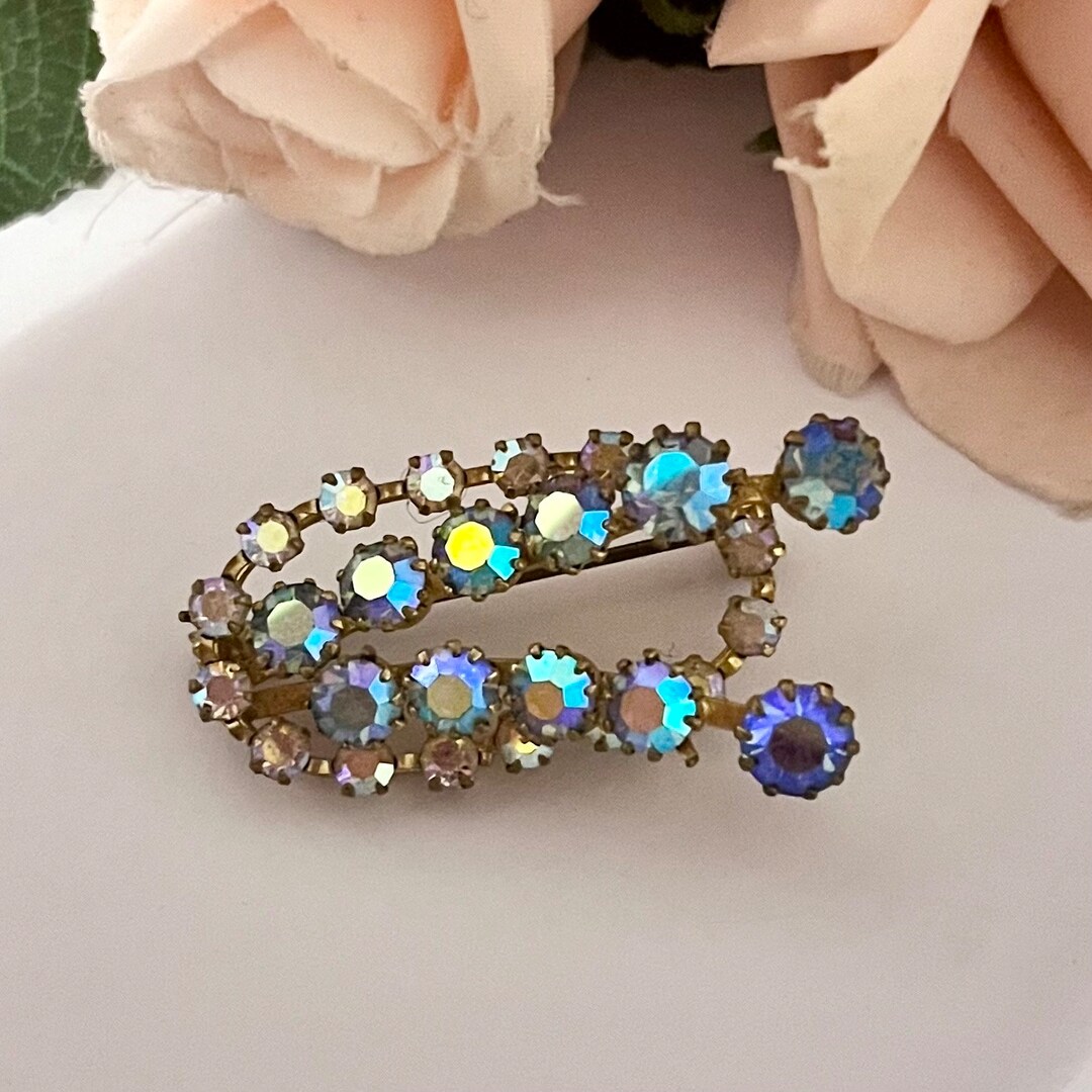 1950s Mermaid Blue Green Aurora Borealis Brooch - Etsy