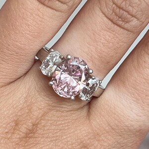 Pink diamonique ring store