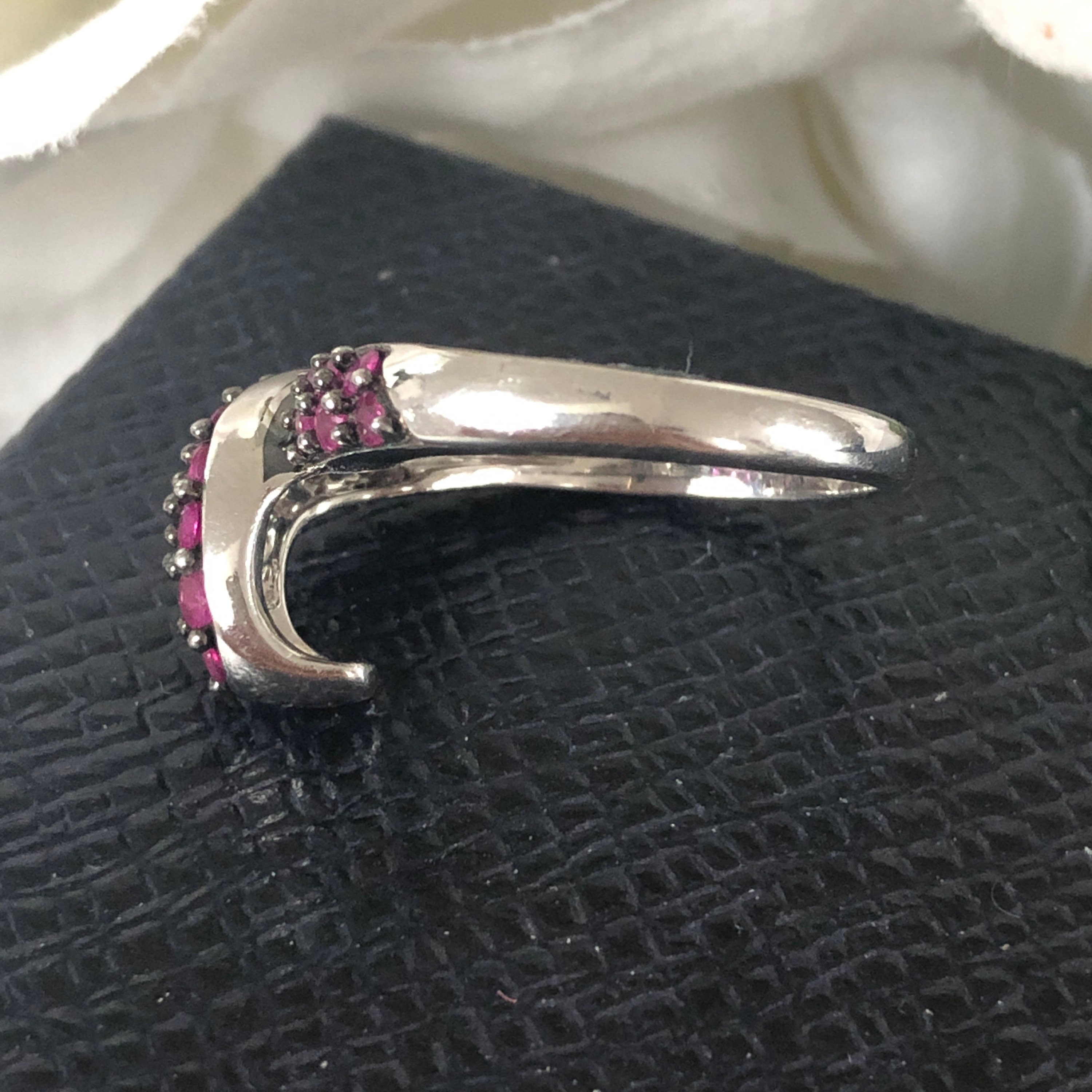 Natural Ruby Sterling Silver 925 Ring UK Size: N 1/2 | Etsy