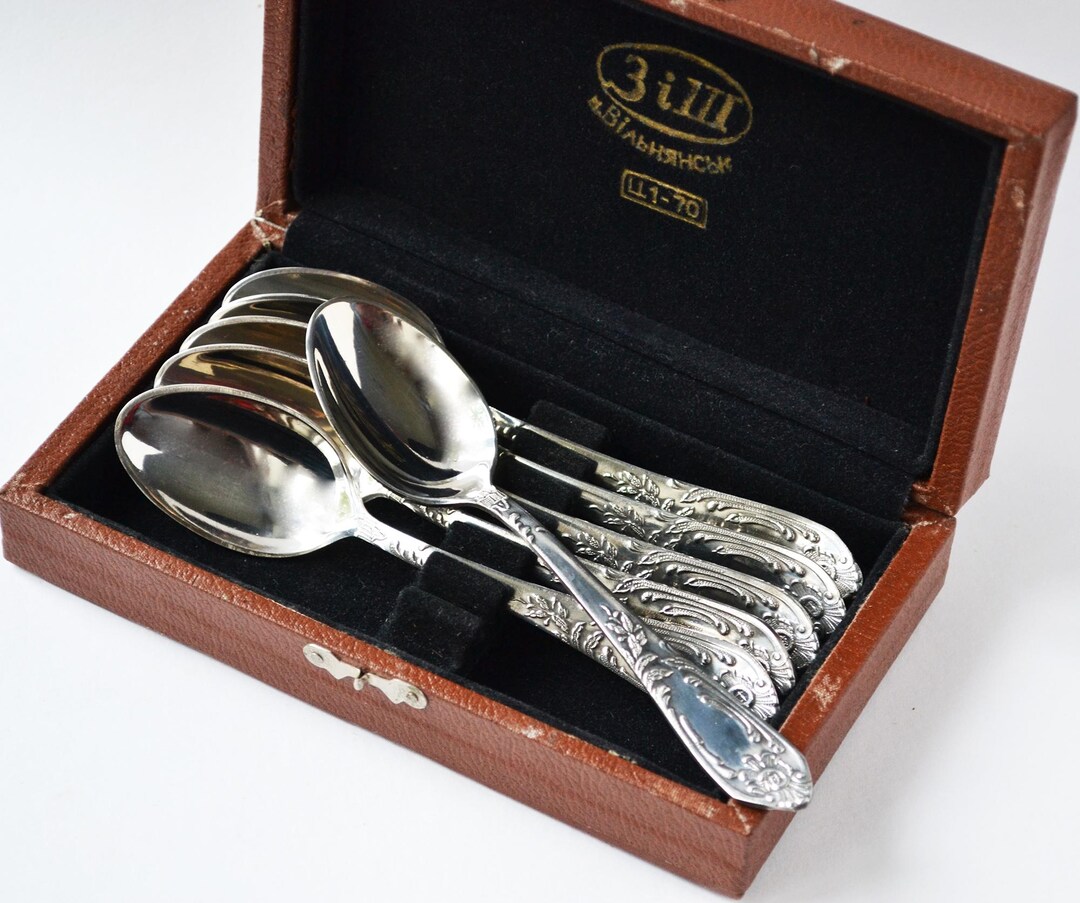 Vintage Tea Spoons in Box, Set of 6 - Etsy