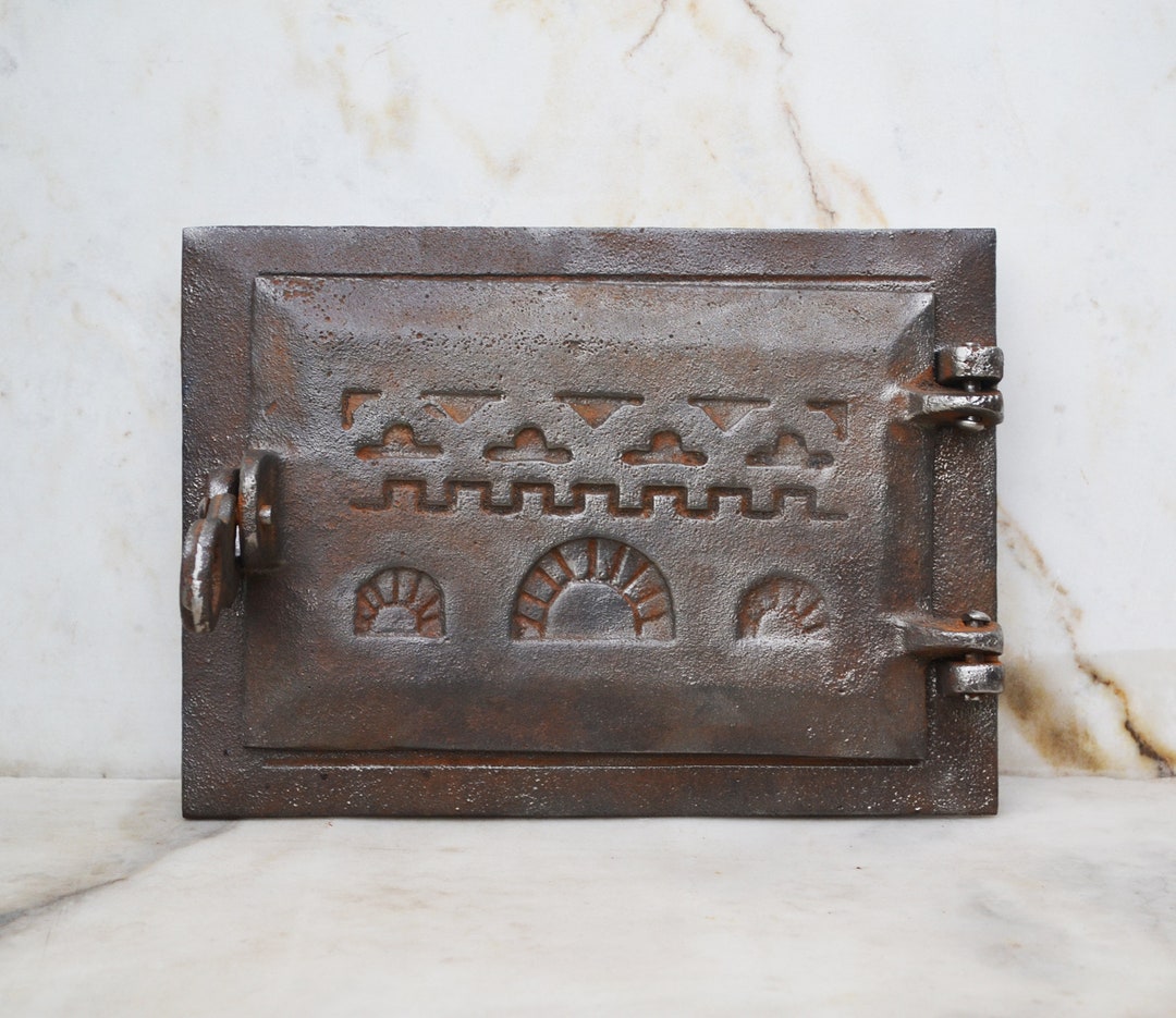 Vintage Wood Fired Oven Door, Cast Iron Stove Door - Etsy