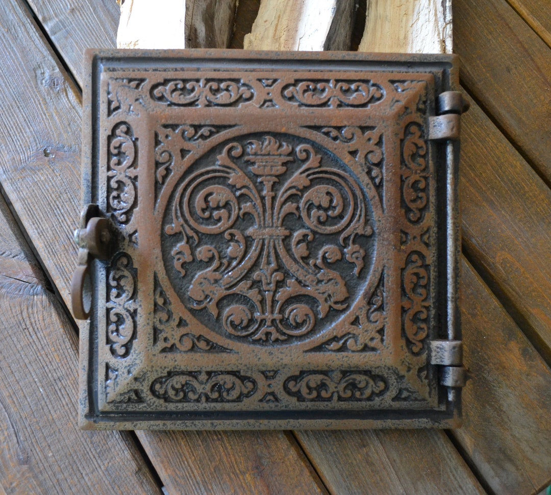 Antique Cast Iron Stove Door Wood Fired Oven Door - Etsy