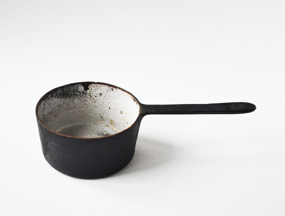 Vintage Cast Iron Ladle, Primitive Bowl, Kitchen Decor - Etsy