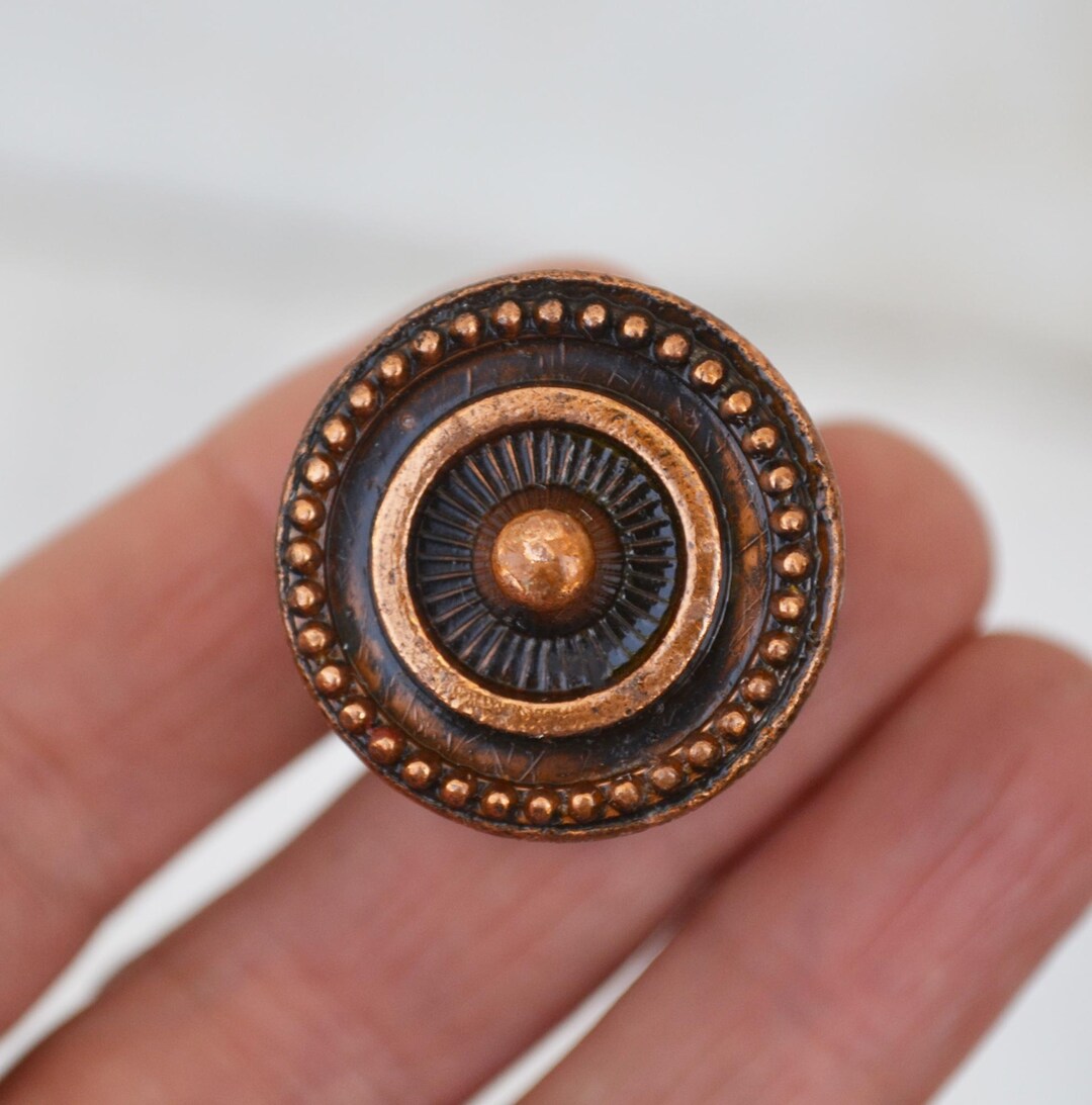 Vintage Copper Drawer Pull, Cabinet Handle - Etsy