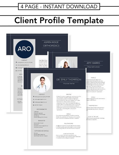 Client Profile Template - Editable Info Sheet for New Clients ...