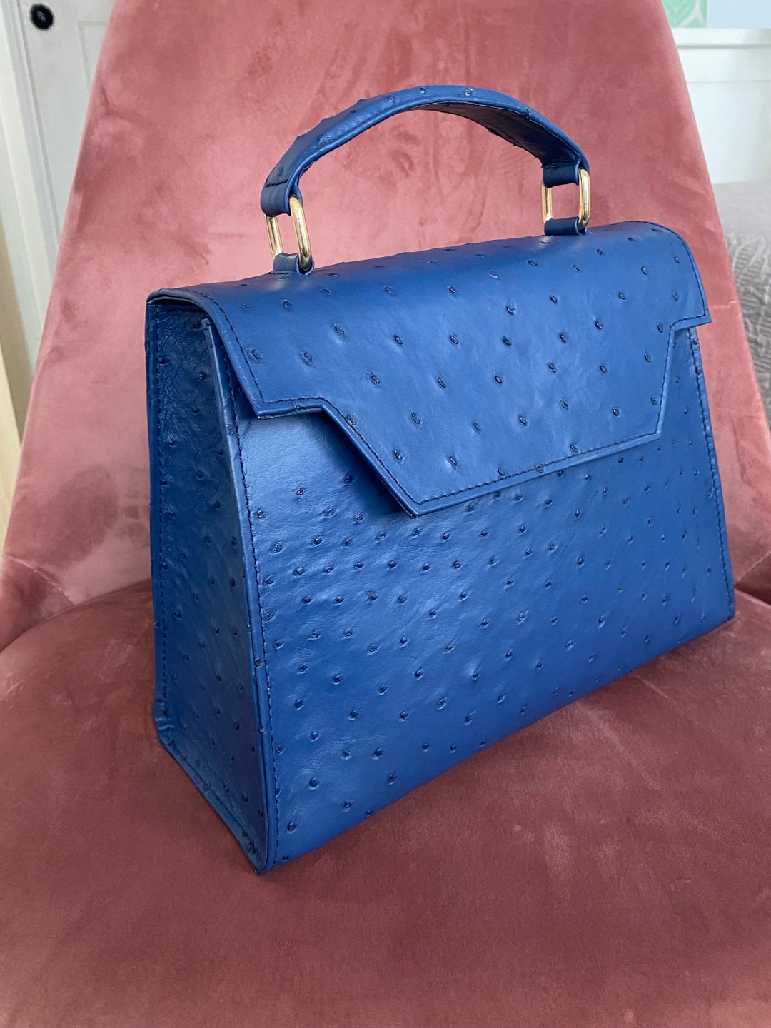 Genuine Ostrich Leather Bag, Lady's Handbag, Elegant Woman Bag. - Etsy