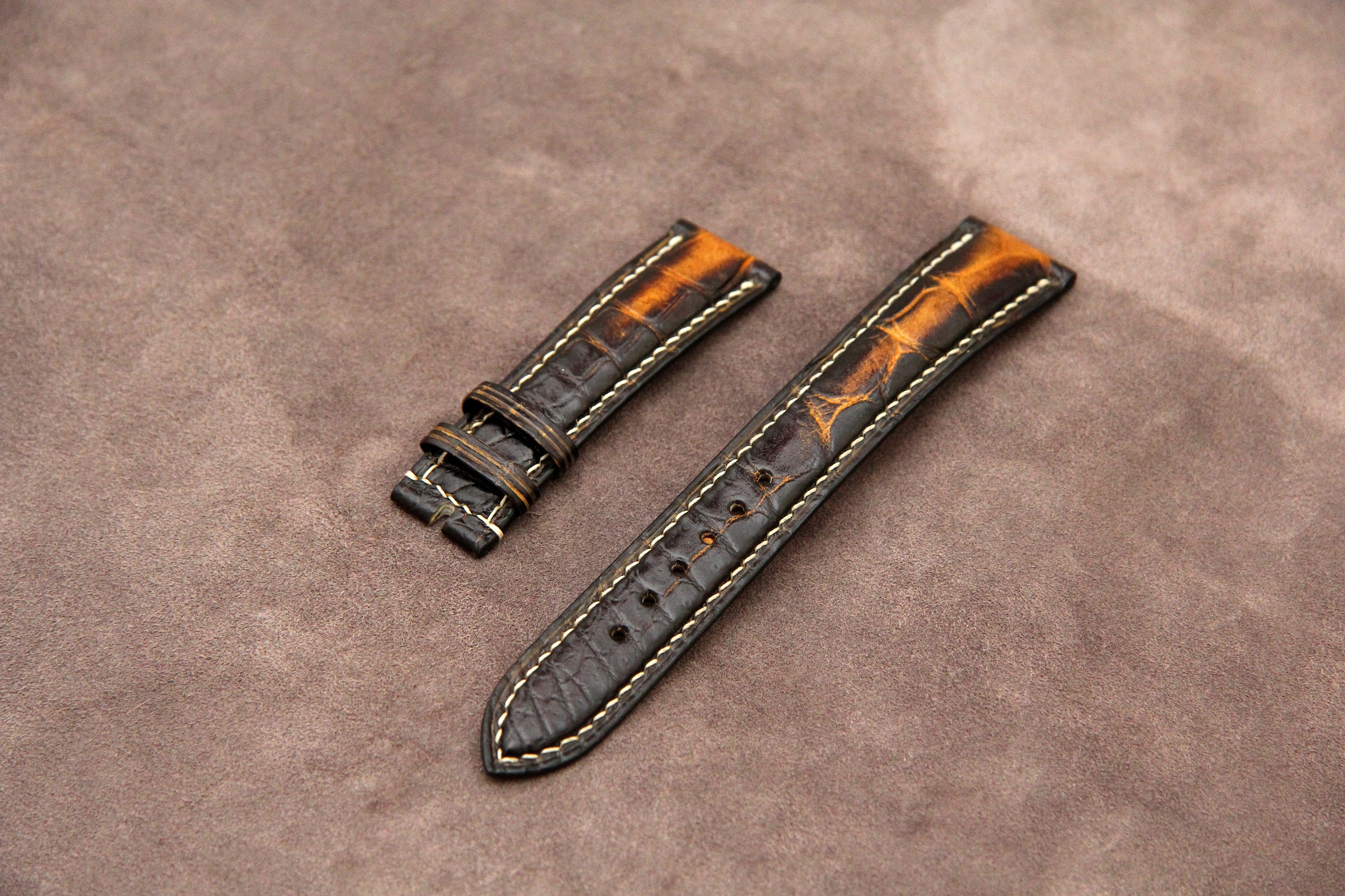 Genuine Alligator leather watch strap Handmade Alligator | Etsy