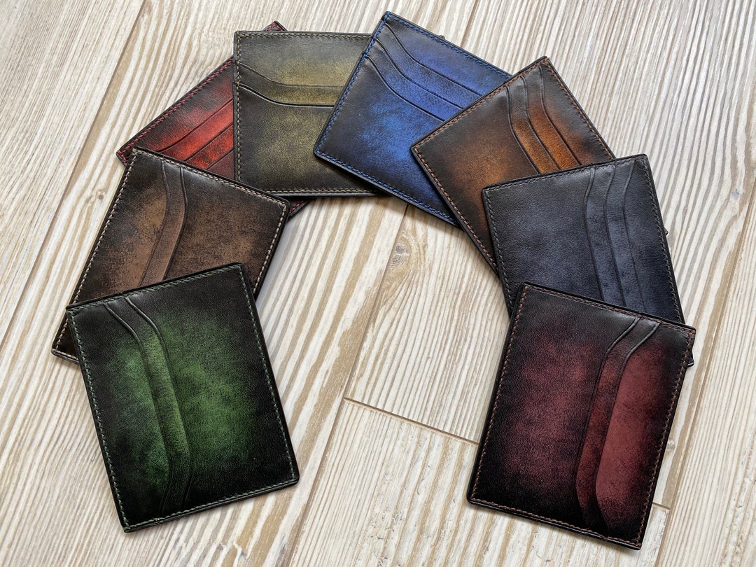 Handmade Genuine Leather Vintage Style Purses, Mens Real Leather Card ...