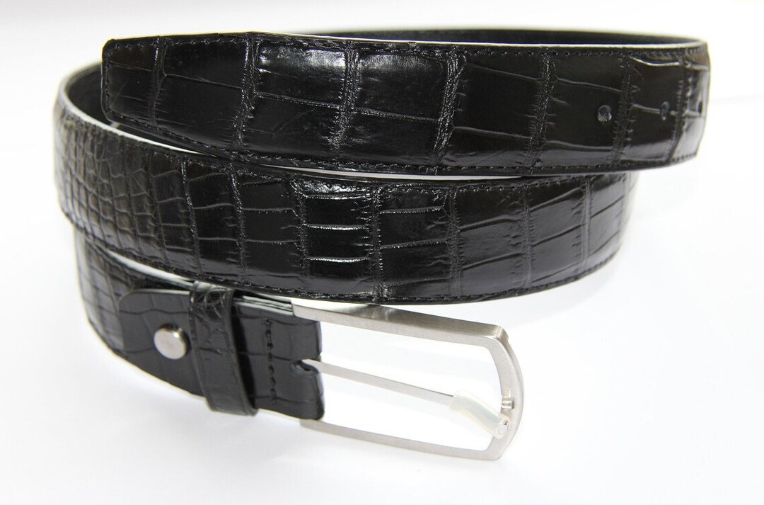 Alligator Leather Belt Alligator Skin MEN'S Handmade Belt - Etsy