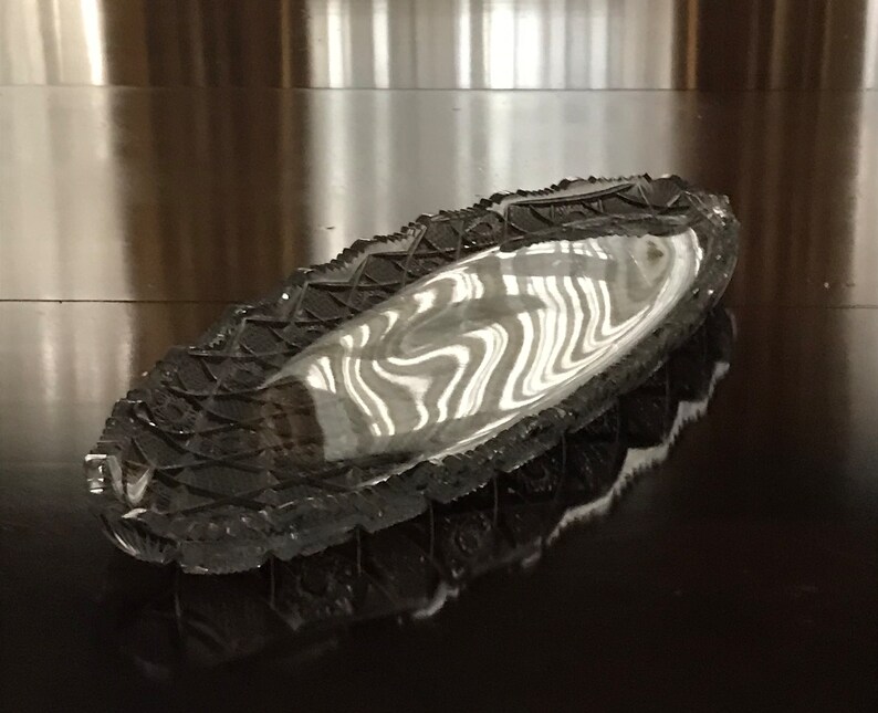 Bohemian Czech Cut Crystal 18” Oblong Plate or Tray - Etsy