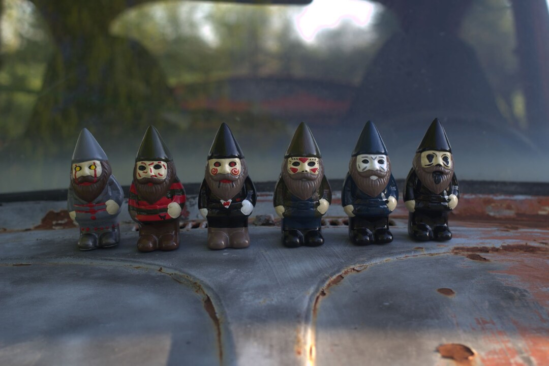 Mini Ceramic Hand Painted Horror Garden Gnomes - Etsy