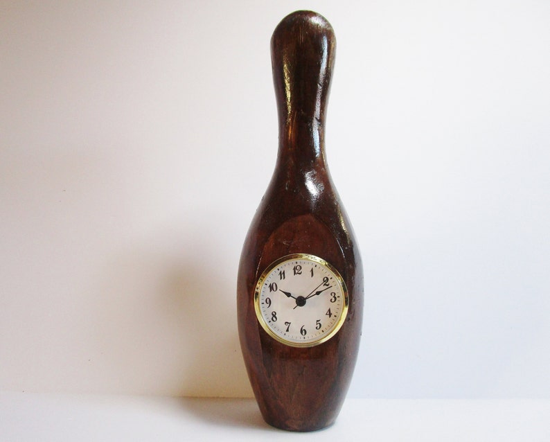 Bowling Pin Clock, Walnut Clock, Pine Clock, Maple Clock, Gift Clock ...