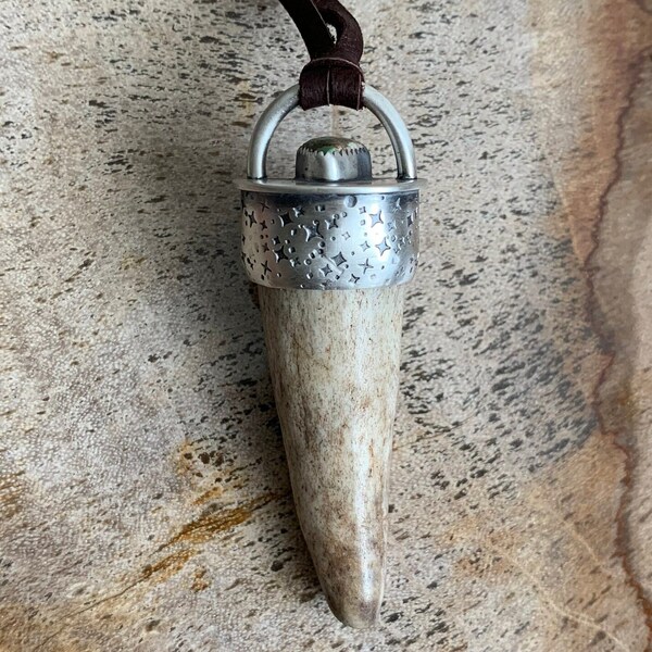 Deer Antler Pendant - Etsy