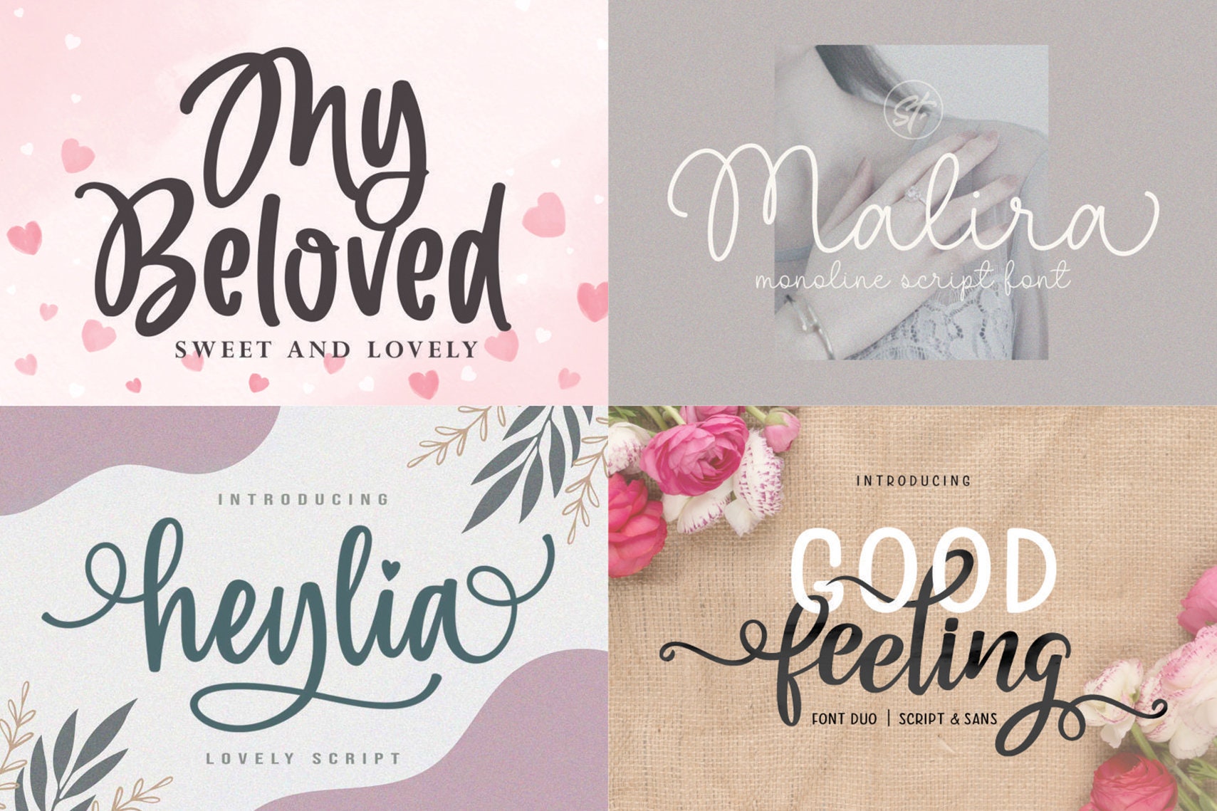 Font Bundle Cute Font Craft Font Lovely Font Font Pack - Etsy