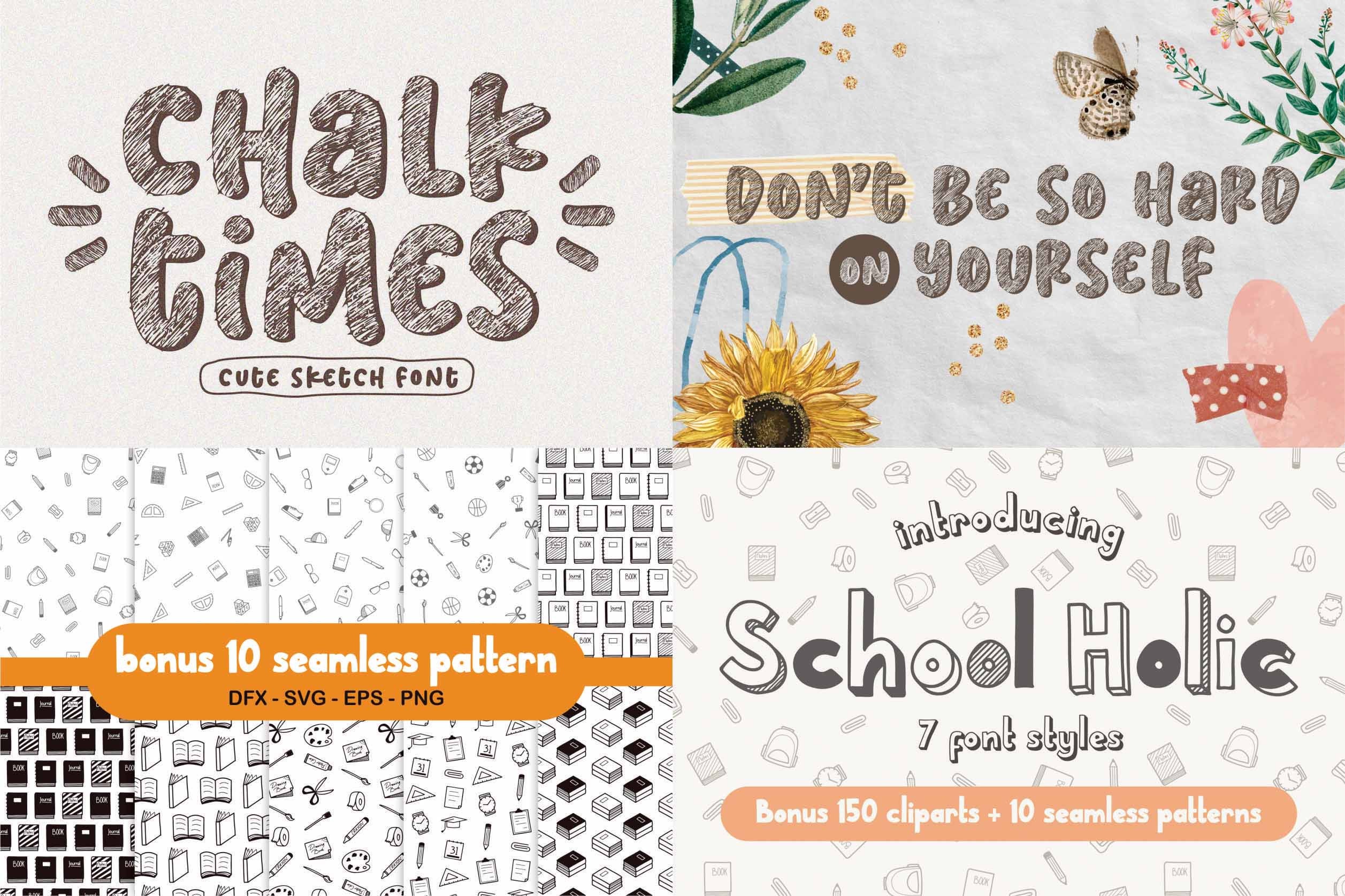 Font Bundle Cute Font Craft Font School Font Font for - Etsy
