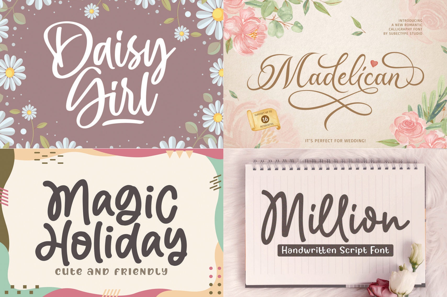 Font Bundle Cute Font Craft Font Lovely Font Font Pack - Etsy