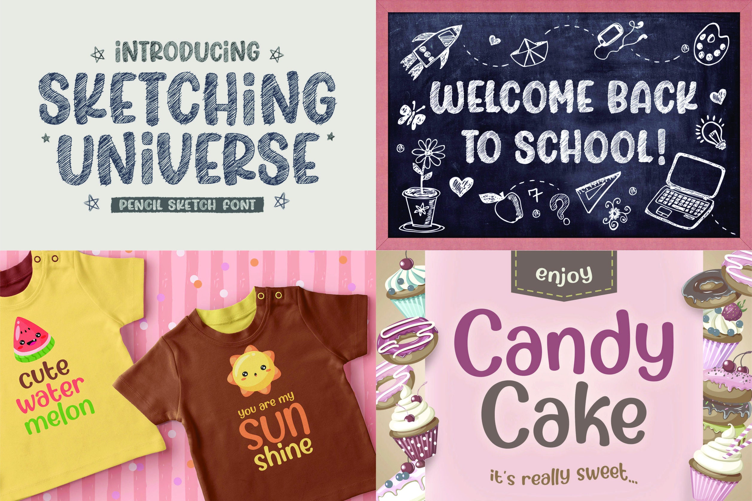 Font Bundle Cute Font Craft Font School Font Font for - Etsy