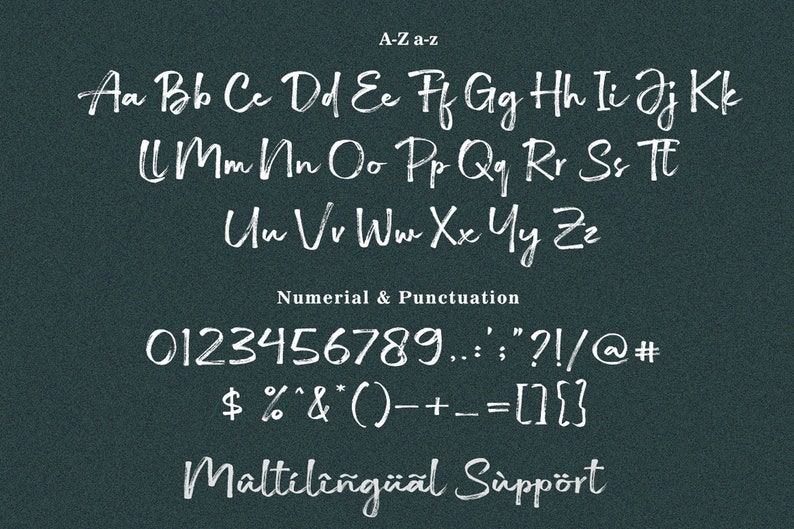 Hardshock Brush Script Font: Handwritten Inky Style - Etsy