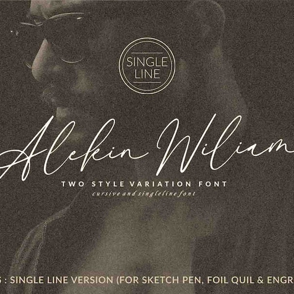 Single Line Cursive Fonts - Etsy