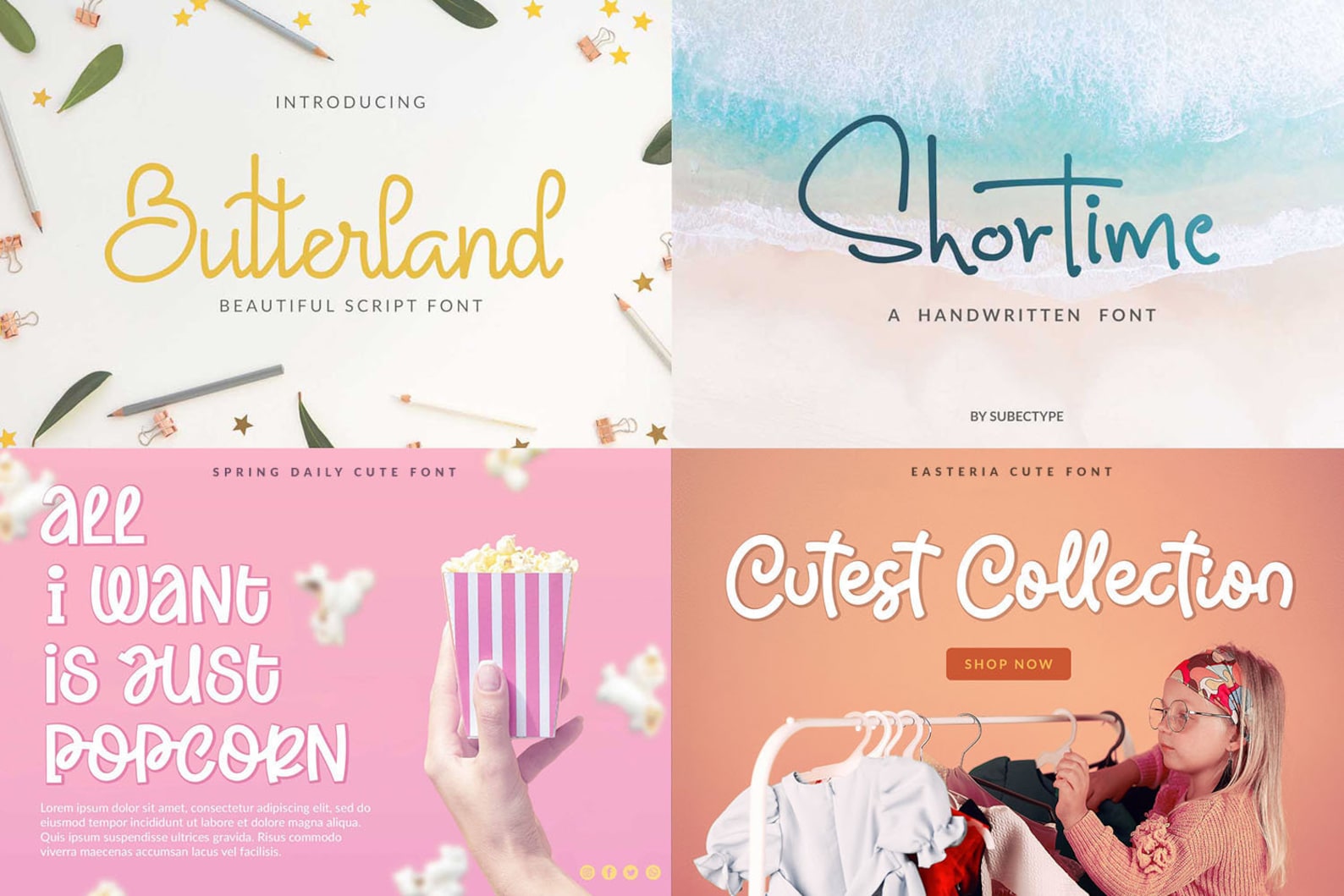 Font Bundle Cute Font Font Collection Font Pack Canva - Etsy