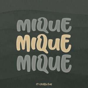 Mique Font, Procreate Font, Cute Font, Display Font, Poster Font ...
