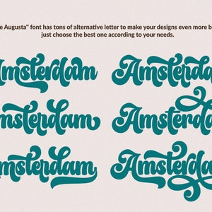 Retro Font: 70s Swirl Lettering, Procreate & Canva Font - Etsy