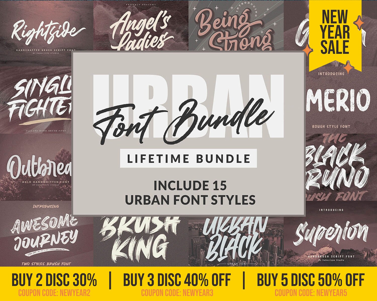 Urban Font Bundle Brush Font Best Seller Font Cricut Font - Etsy