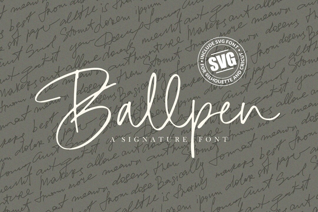 Signature Font, Cursive Font, Script Font, Journal Font, Planner Font ...